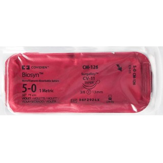 Medtronic Biosyn 30 inch 3/8 Circle Size 5-0 CV-11 Monofilament ...