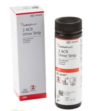 Cardinal Health Urinalysis Test Strips for 2ACR, 100 strips/pk, 10 pk/cs