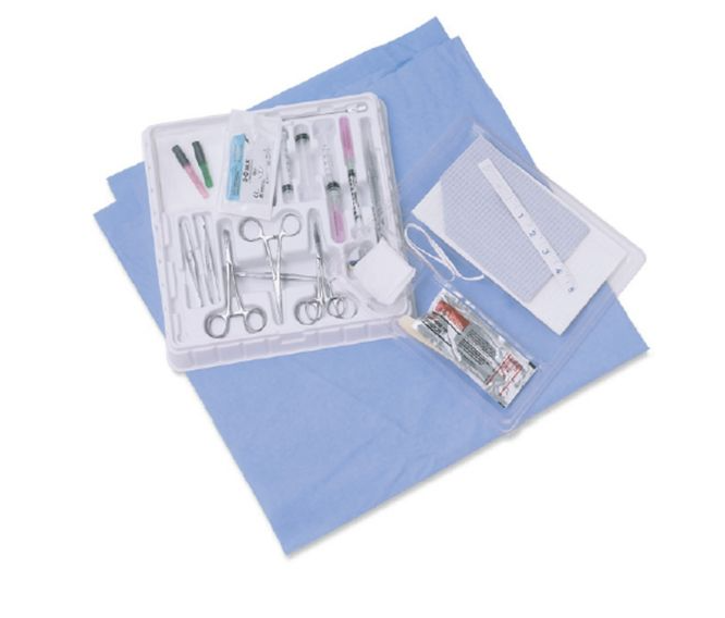 Umbilical Vessel Catheter Insertion Tray, 3½FR, Dual-Lumen Polyurethane ...