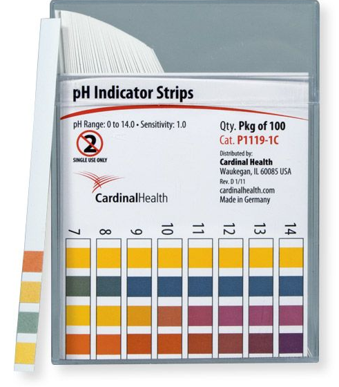 Long Range, 0-14, pH Indicator Strip, 4 Test Field, 100/pk, 100 pk/cs