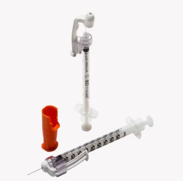 Syringe, 1mL BD SafetyGlide Tuberculin, 27 G x ½" Permanently Attached ...