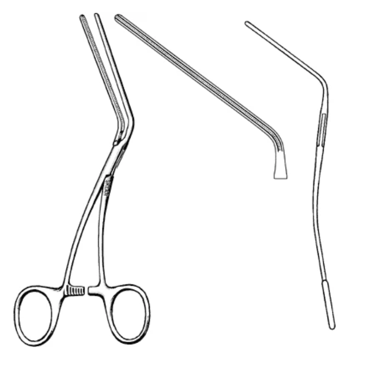 DeBakey Atraumatic Peripheral Vessel Clamp, Angled, 7in, Blunt ...