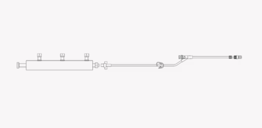 Extension Set, Pinch Clamp, 3 Port Manifold (3 One Way Valves), (1 ...