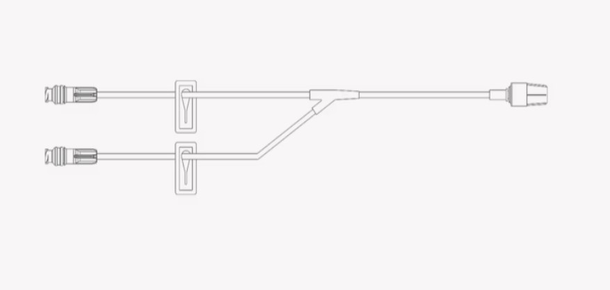 Extension Set, Bifuse, (2) SmartSite Needle-Free Connectors, (2) Slide ...