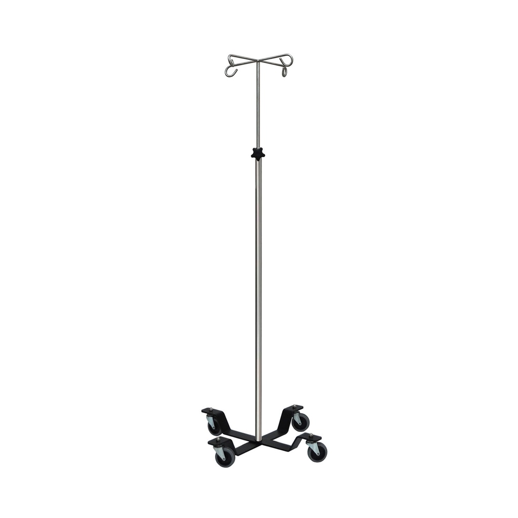 I.V. Pole, Infusion Pump, 4-Hook, Stainless Steel | DuraPro Health