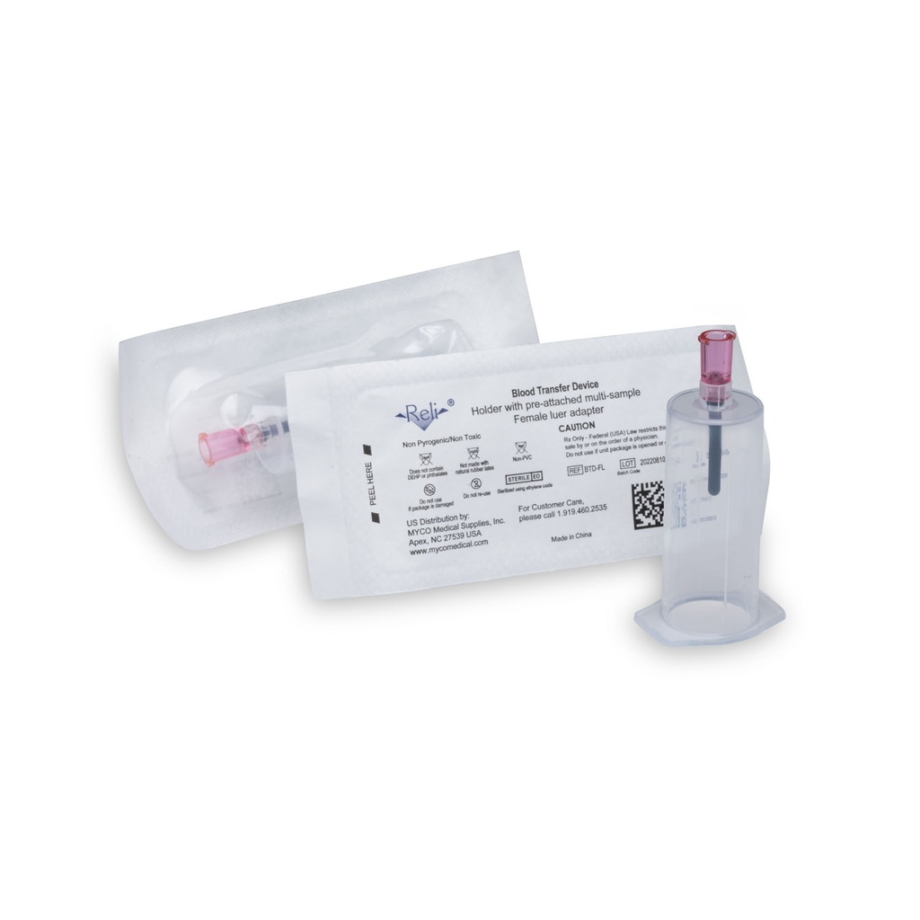 Blood Transfer Device, Female Luer, Sterile, 200/bx | DuraPro Health