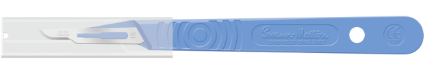 Scalpel w/Guard, Size 15, Blue Handle, Disposable, Sterile, 10/bx ...