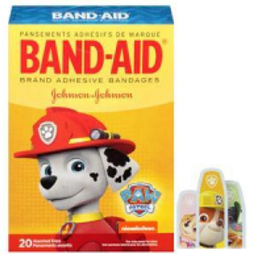 Band-Aid® Adhesive Bandage, Nickelodeon PAW Patrol™, Assorted, 20 ct ...