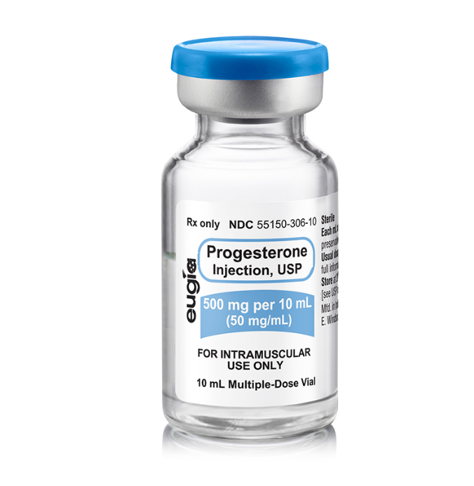 Progesterone Injection, USP, 500 mg/10ml (50 mg/mL), MDV, 1/bx (Rx ...