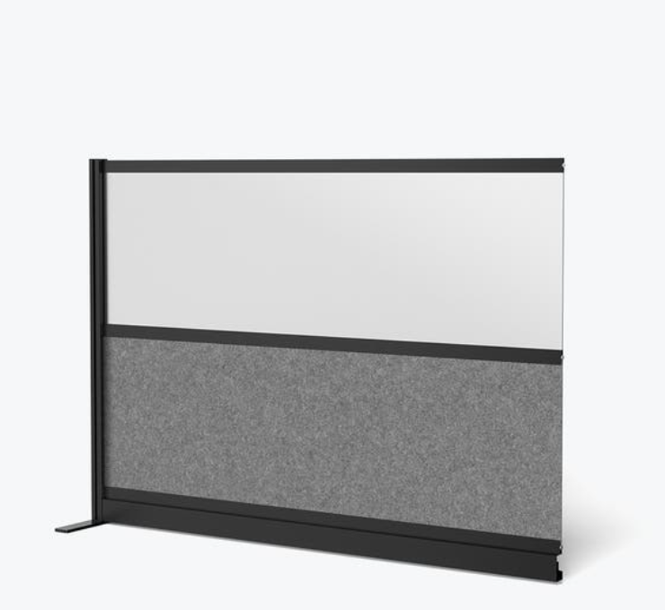 Luxor Expanse Modular Wall Room Divider System, Black Frame, 70" x 48 ...
